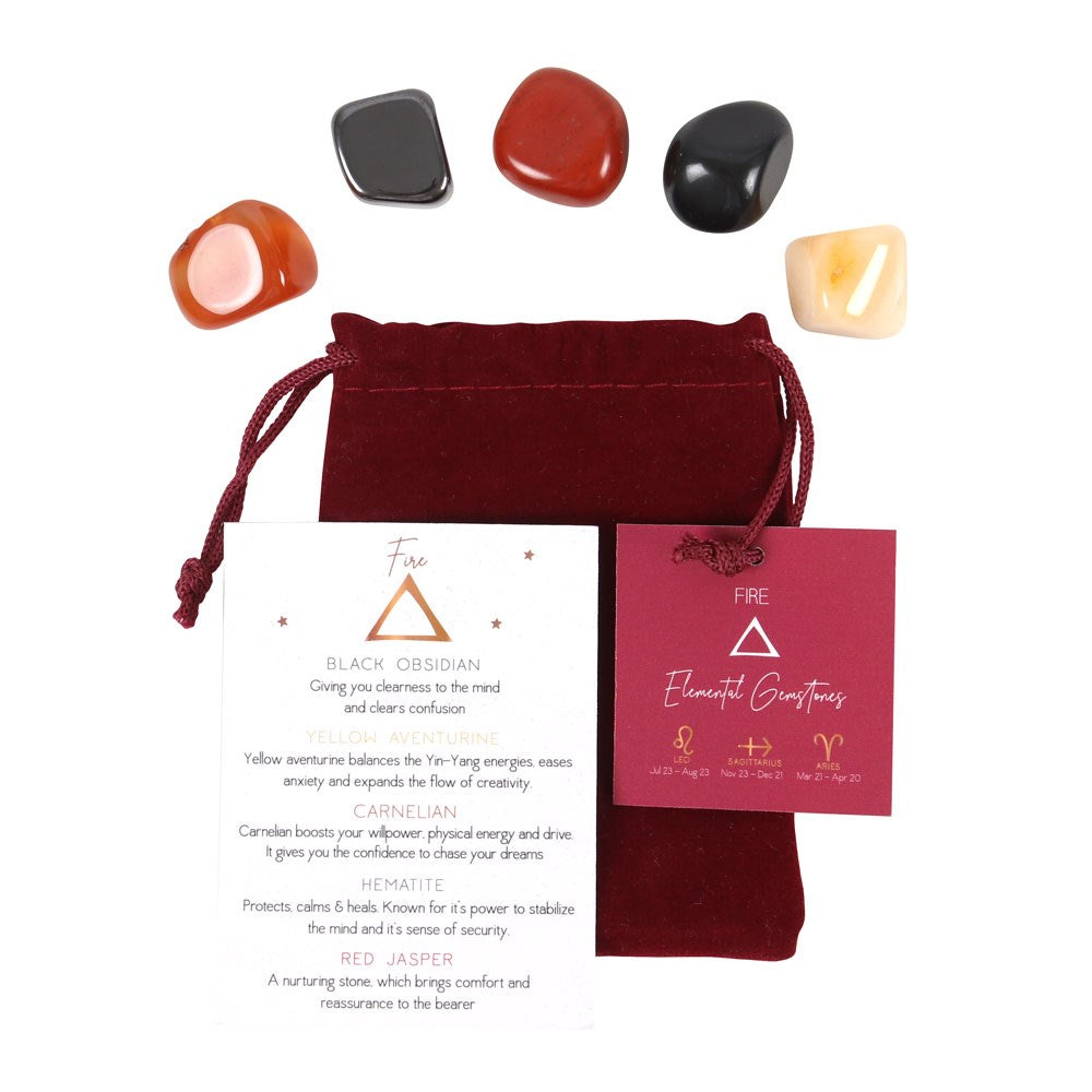 Fire Element Tumbled Stone Set – The Crystal Healing Shop