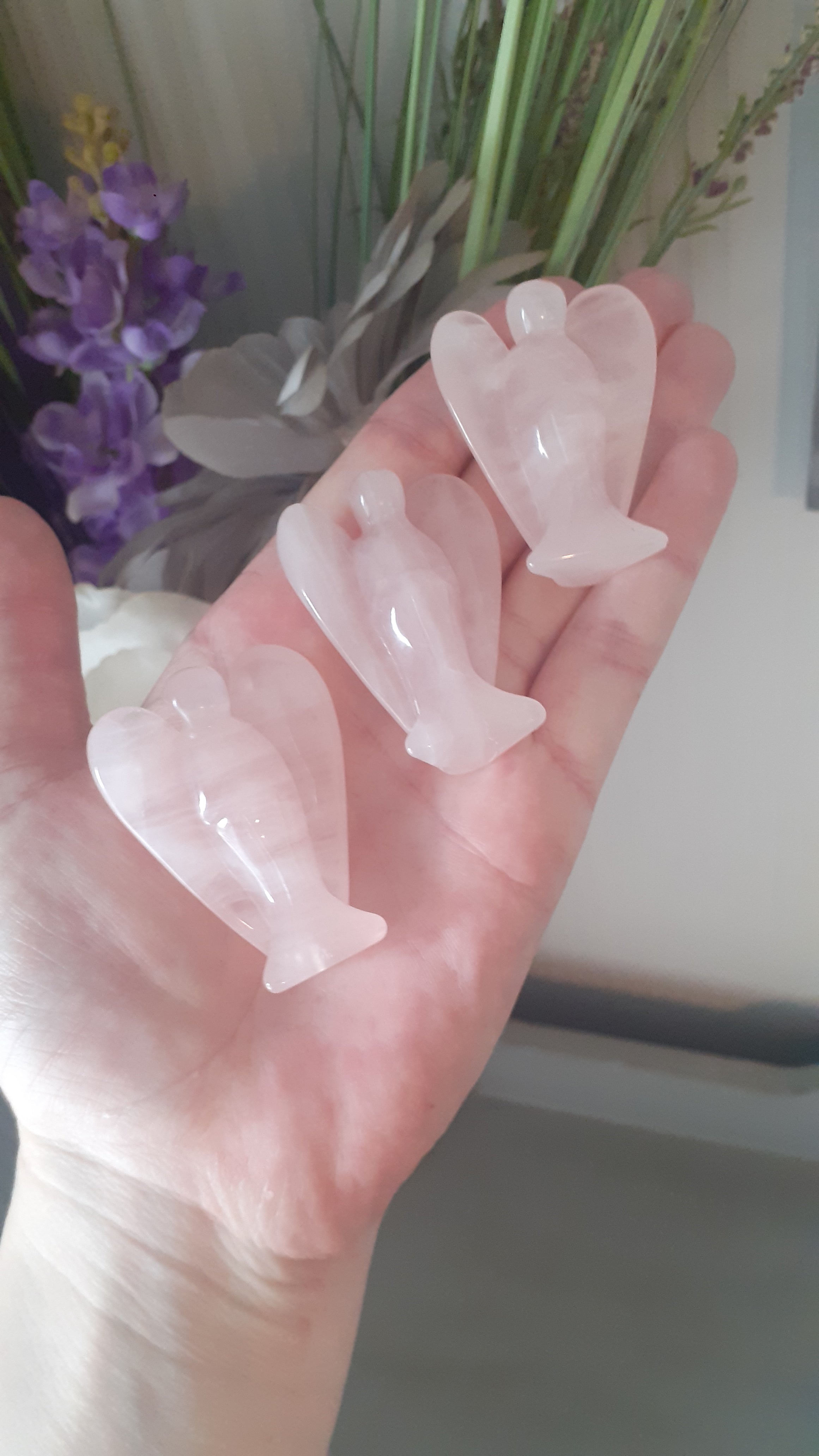 Rose Quartz Carved Angel - 5 cm – The Crystal Healing Shop