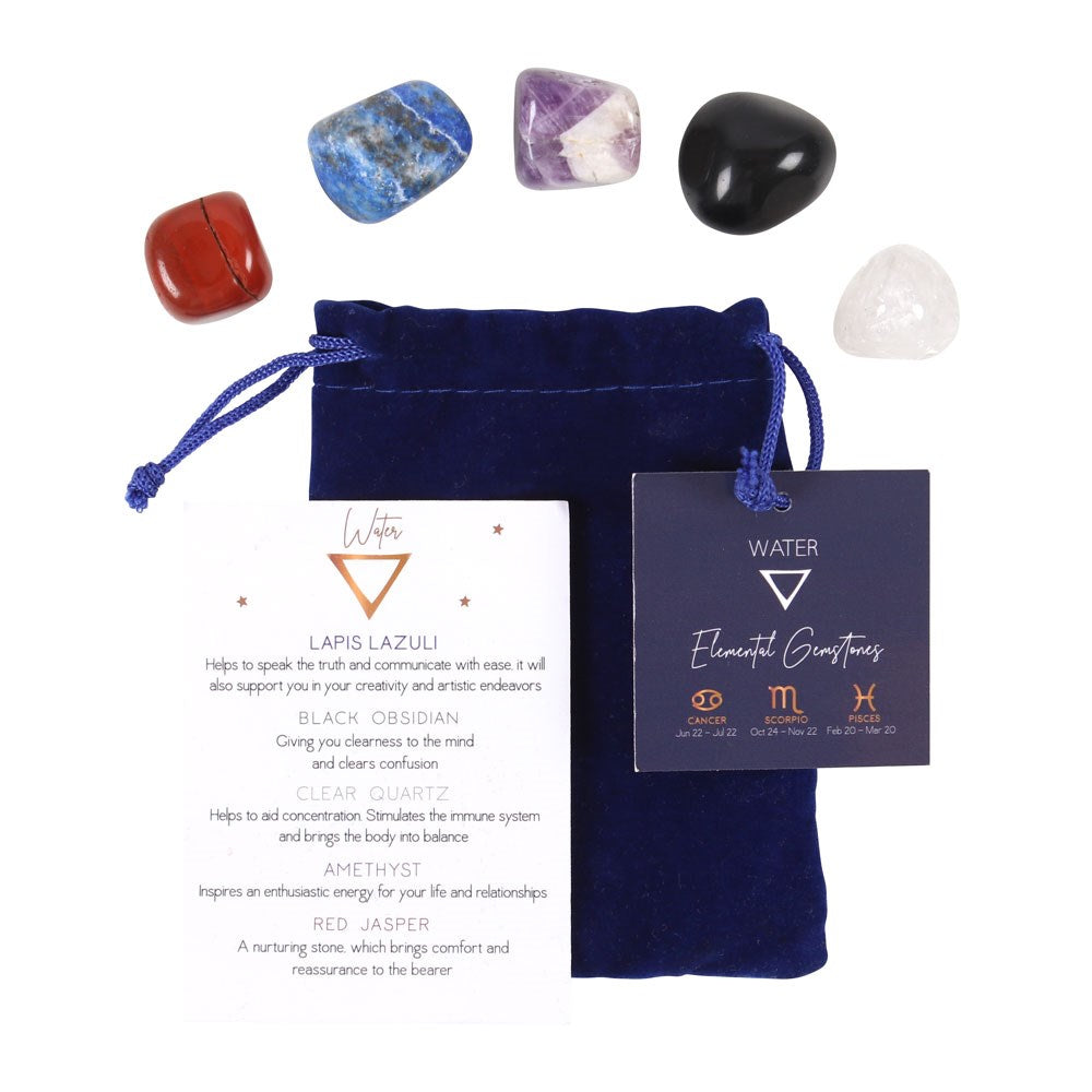 Water Element Tumbled Stone Set – The Crystal Healing Shop
